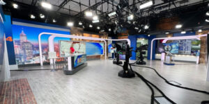 CBS 4 Indianapolis News Set with layers of LED